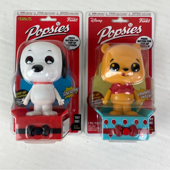 Disney | Toys | Funko Popsies Disney Winnie The Pooh Peanuts Snoopy Lot ...